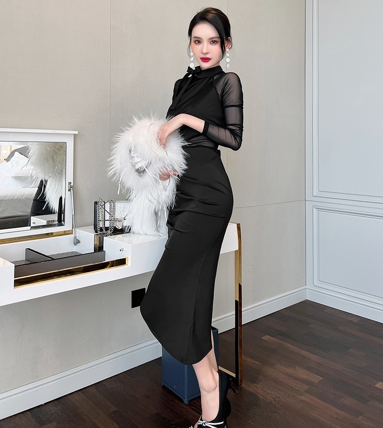 レディース ワンピース セクシー 御姉 アシンメトリー パーティー