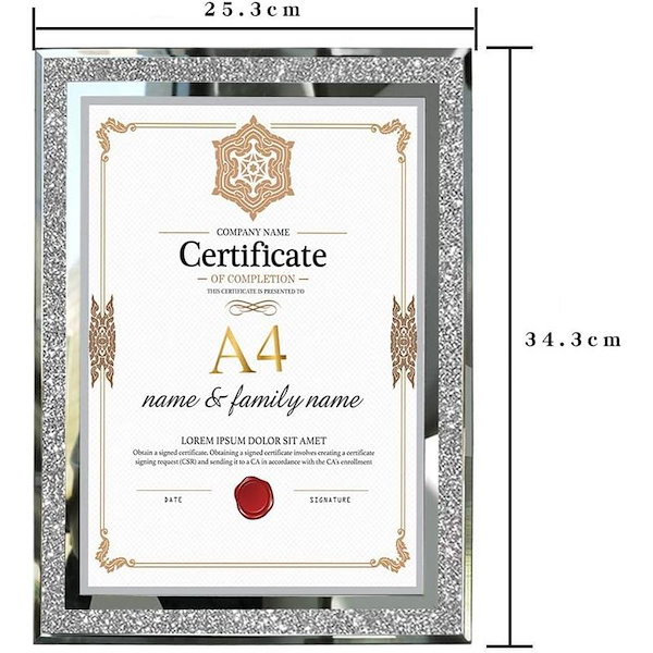 賞状 額縁 表彰状 卒業証書 記念品 認定証 許可証 感謝状 ポスター 万丈 EX賞状額 A4サイズ OA-A4サイズ SL シルバー マット青