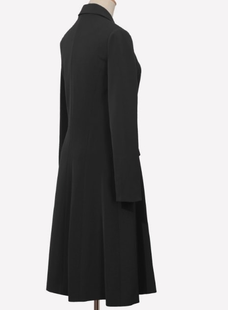 レディース コート Aラインコート ロング 長袖 襟付き セミフレア