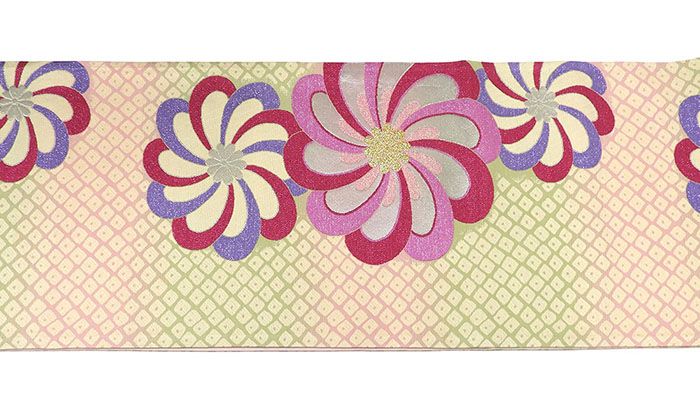 袋帯 交織 匹田花模様 リサイクル 中古 フォーマル 礼装用 パーティー