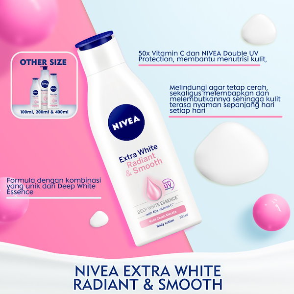 Nivea extra white radiant and smooth store
