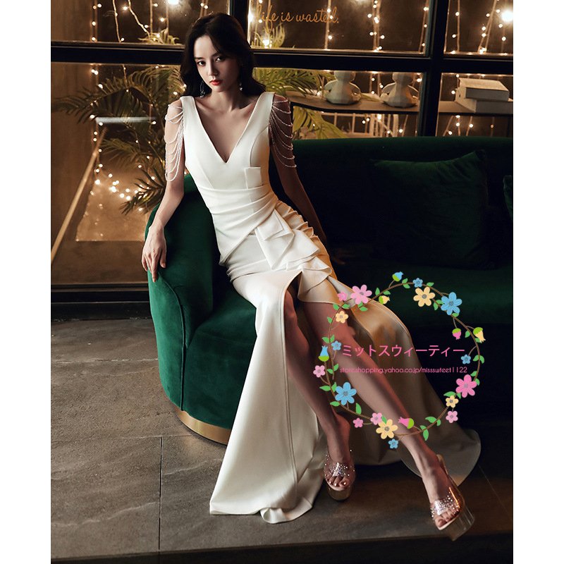 ウエディングドレス ノースリーブ 結婚式 白 二次会 安い 花嫁 ビーチ