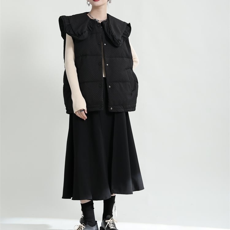 中綿ベスト レディース アウター ダウンコート キルティング ショート