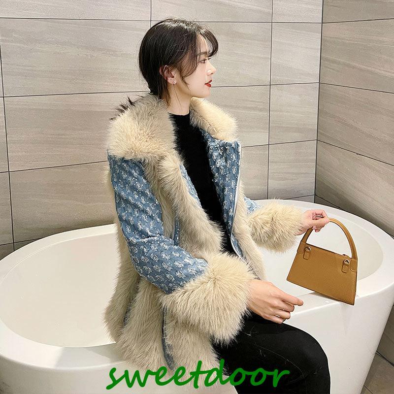 レディースファッション ファーコート フォックスファーコート エコ