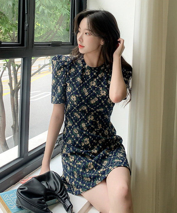 フラワーストレッチミニワンピース | ファッション通販サイト NUGU