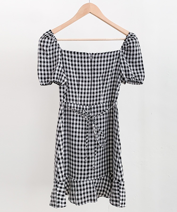 黒チェックワンピース | ファッション通販サイト NUGU