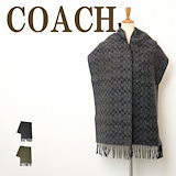 Qoo10] Coach メンズ マフラー ストール ウール 大判