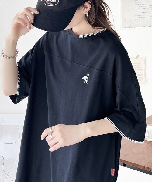 Qoo10 Classical Elf JaVaコラボ ロゴ ロング丈 5分袖