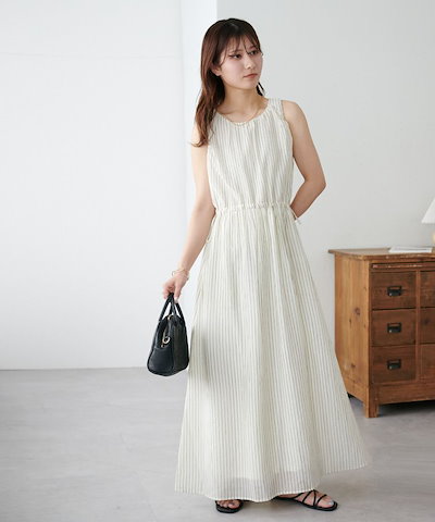 Qoo10 ディスコート 【WEB限定】シアーストライプ… 長袖ロ