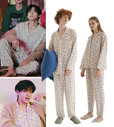 パジャマ V MVテヒョン着用 BTS テテ 花柄 - nimfomane.com