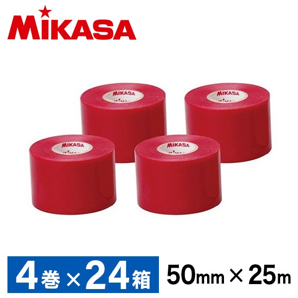 ◇◇ ＜ミカサ＞ MIKASA ラインテープ 50mm×25m×4巻入 LTV5025BL (青) 24