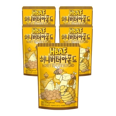 [Qoo10] HBAF ハニーバター アーモンド 190g 5個 : 食品