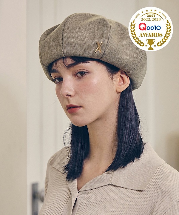 Qoo10 VARZAR VAスタッドウールベレー帽 無地 ベレー