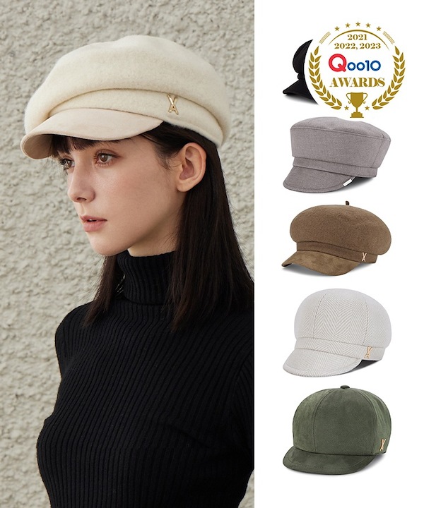 Qoo10 VARZAR VA Stud 無地 ハンチング・キャス